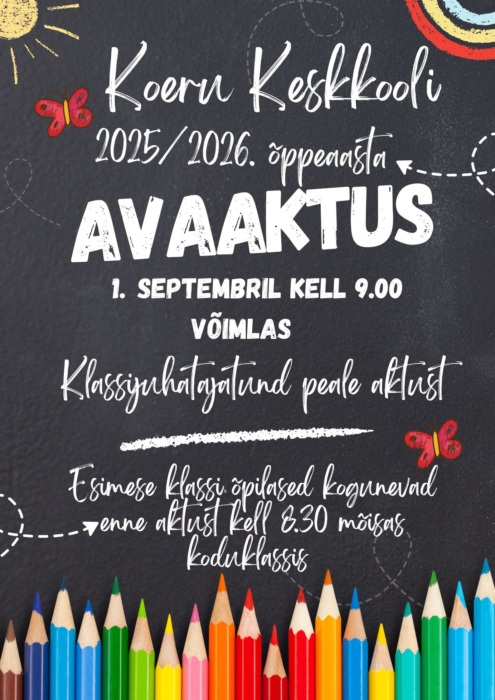 2025/2026 õppeaasta avaaktus – Koeru Keskkool